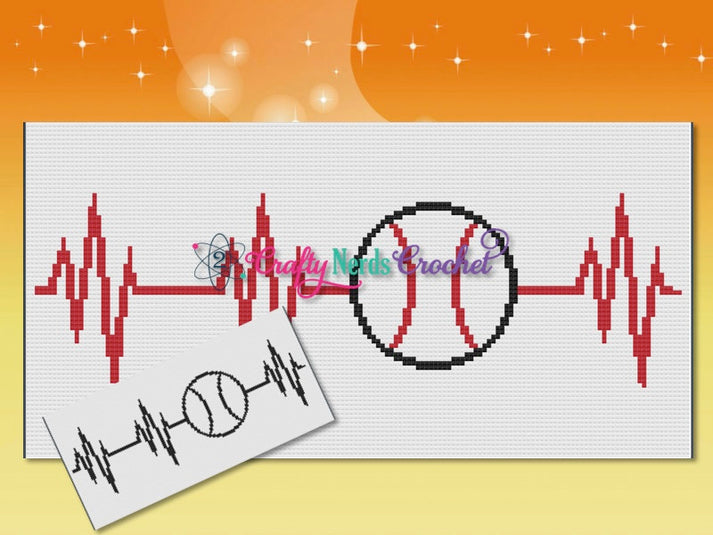 Baseball Love Pattern Graph With Mini C2C Written, Baseball Graphgan ...