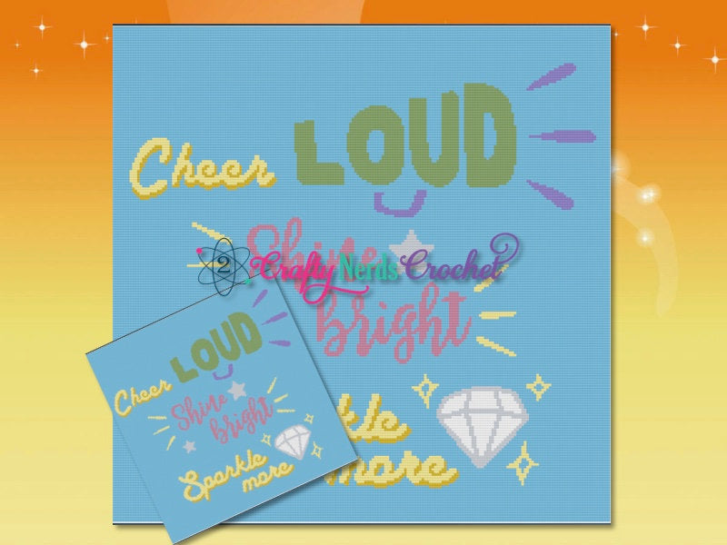 Cheer Loud Graph With Single Crochet Written, Cheerleading Graphgan, C ...